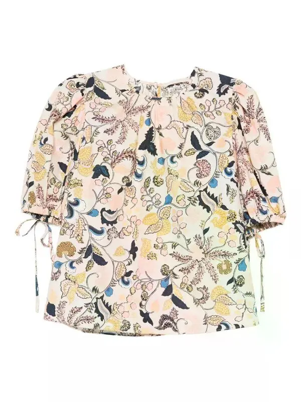 Ulla Johnson Floral-print T-shirt - Neutrals