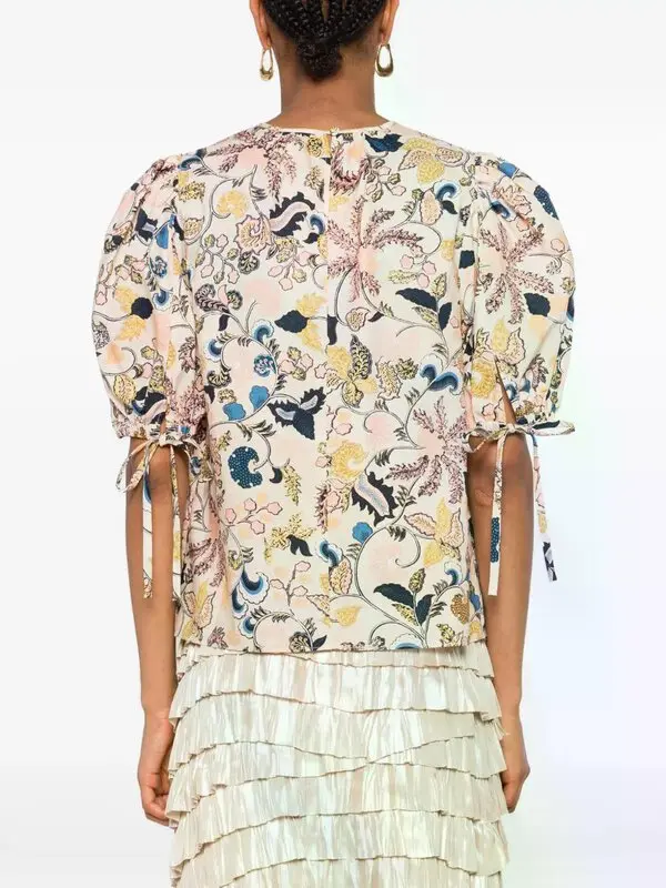 Ulla Johnson Floral-print T-shirt - Neutrals