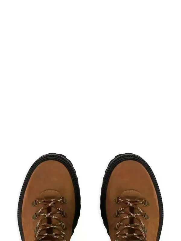 Etro Patterned Collar Lace-up Boots