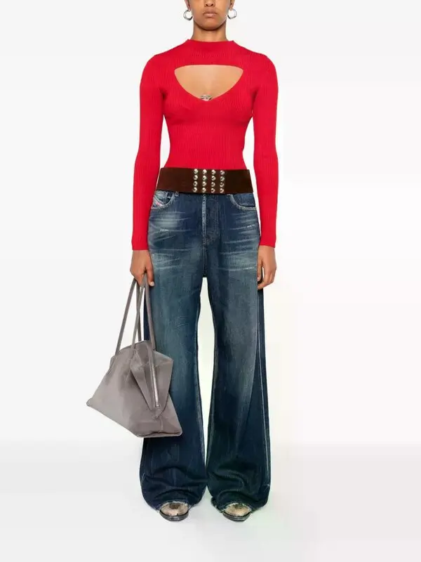 DIESEL® Frayed Wide-leg Jeans