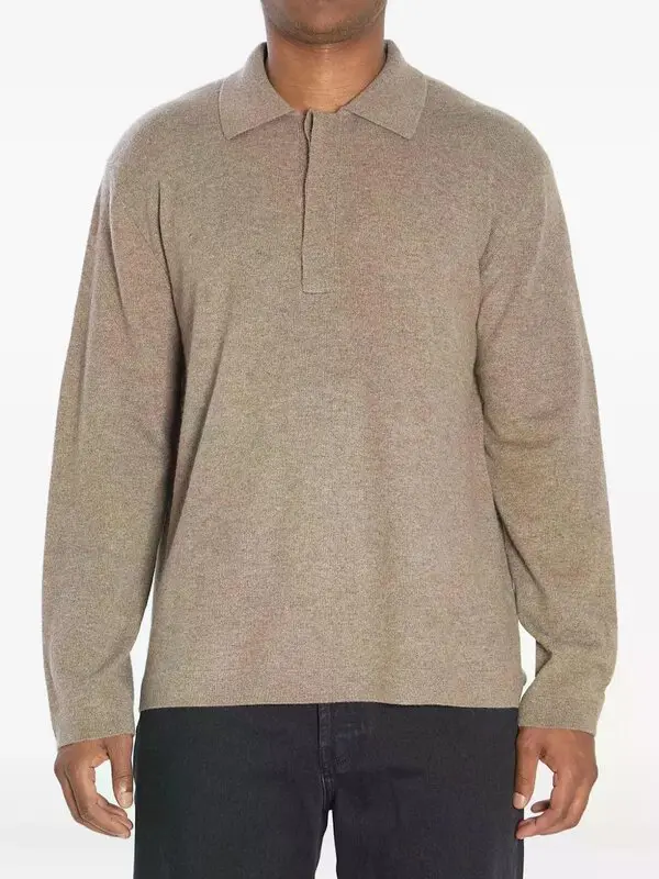 LISA YANG Emil Cashmere Polo Shirt - Neutrals