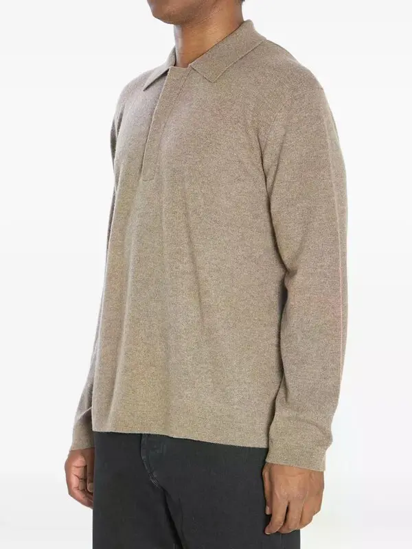 LISA YANG Emil Cashmere Polo Shirt - Neutrals