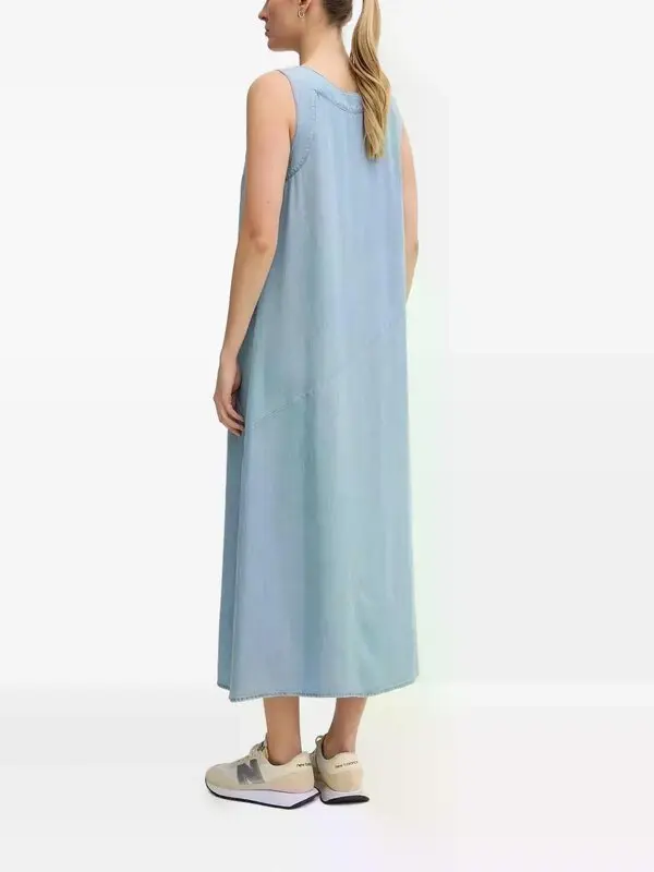 Dkny V-neck Sleeveless Midi Dress