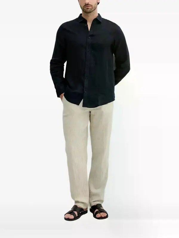 Armani Exchange Long-sleeve Linen Shirt