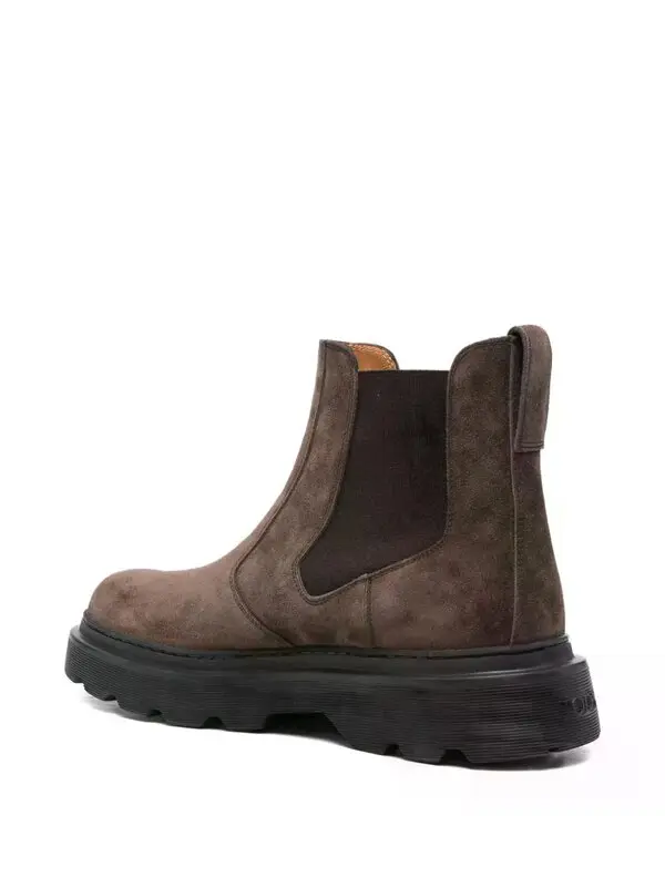 TOD'S Elastic-panelled Suede Boots