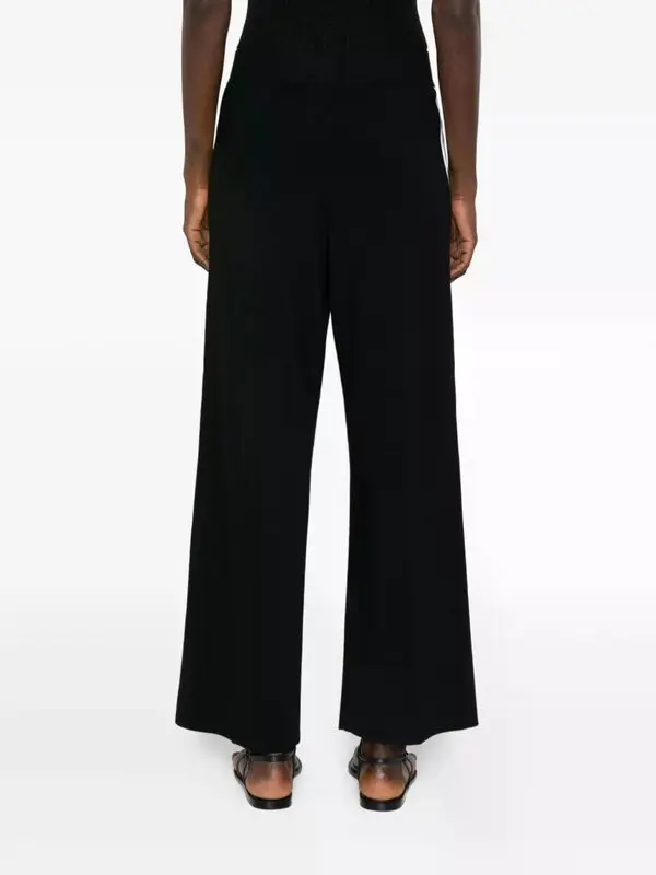 Elisabetta Franchi Wide Leg Logo Trousers