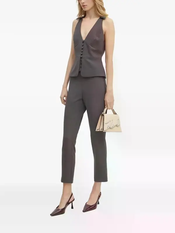 Bardot Halterneck Button Top