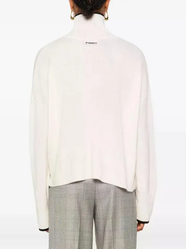 Pinko High-neck Wool-cashmere Blend Sweater