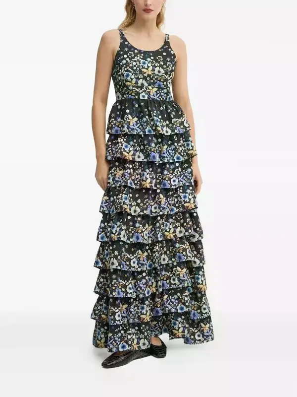 Munthe Floral-pattern Tiered Maxi Dress