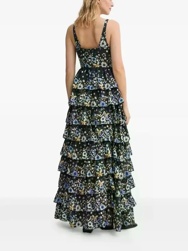 Munthe Floral-pattern Tiered Maxi Dress