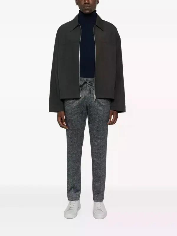 Karl Lagerfeld Textured Drawstring Trousers