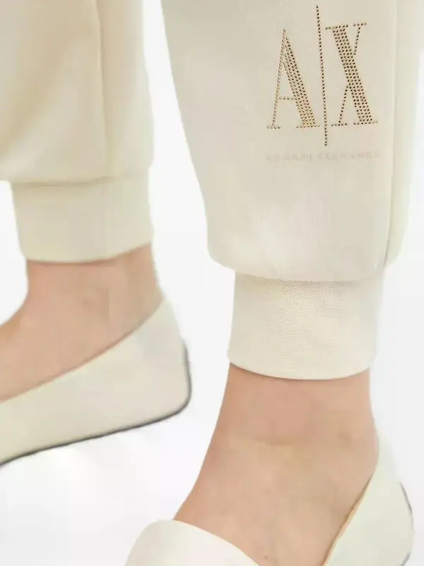Armani Exchange Embellished Logo Track Pants - Neutrals
