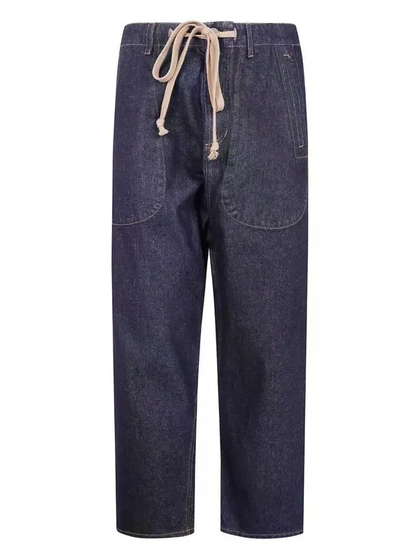 UMA WANG Drawstring Pocketed Straight-leg Jeans