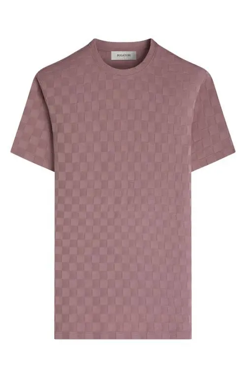 Bugatchi Geo Textured Cotton T-shirt - Wood Rose