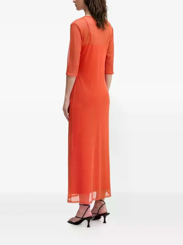 NEVER FULLY DRESSED Sun-print Mesh Maxi Dress