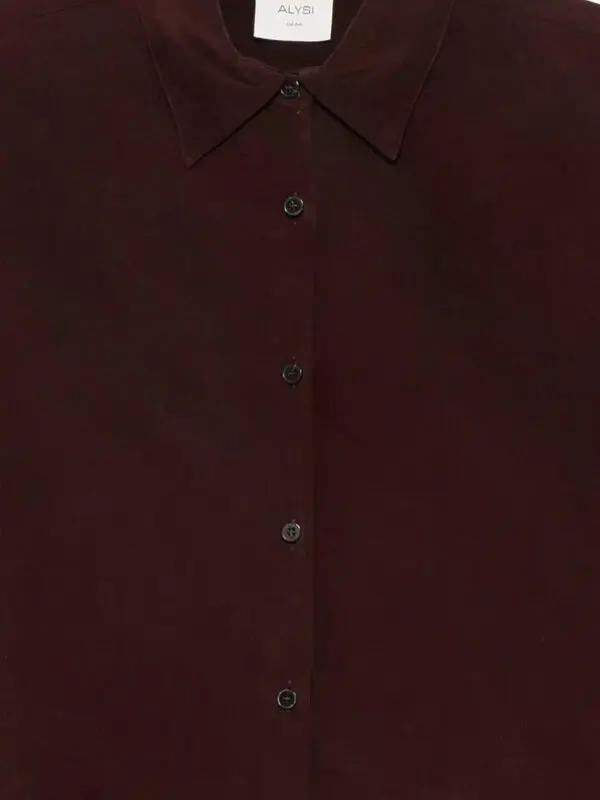 ALYSI Button-front Cropped Shirt