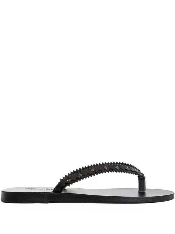 ANCIENT GREEK SANDALS Studded Leather Thong Sandals