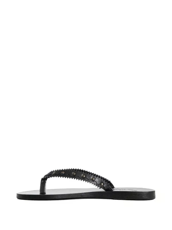 ANCIENT GREEK SANDALS Studded Leather Thong Sandals