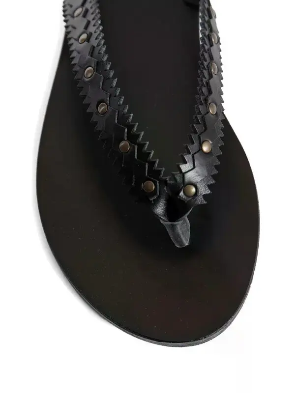 ANCIENT GREEK SANDALS Studded Leather Thong Sandals