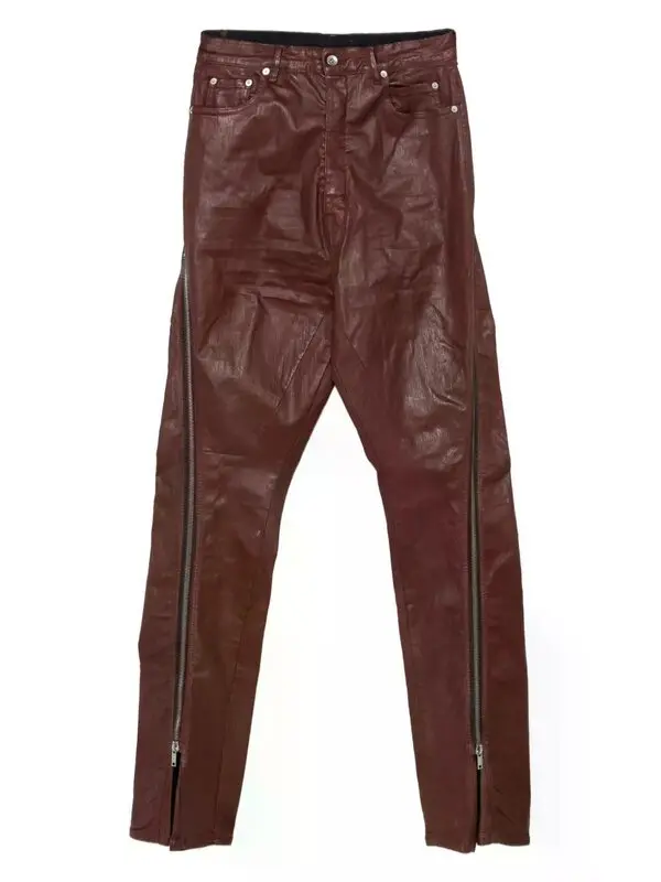 Rick Owens Zip-detail Leather Jeans