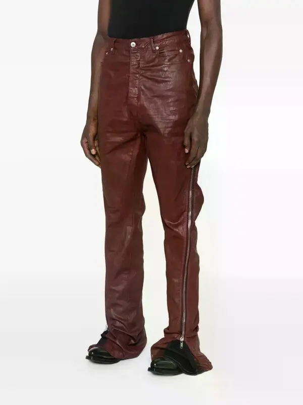 Rick Owens Zip-detail Leather Jeans