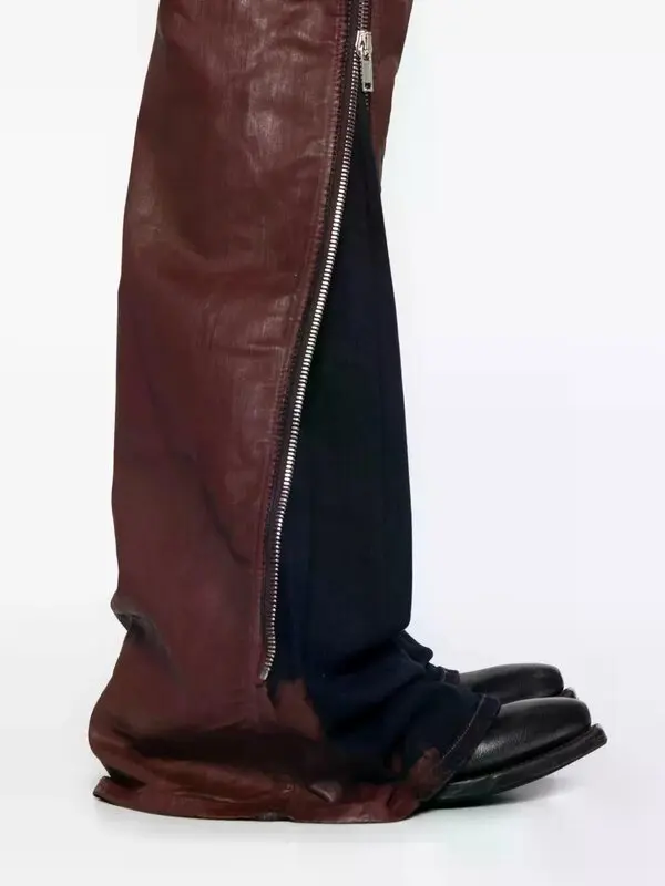 Rick Owens Zip-detail Leather Jeans