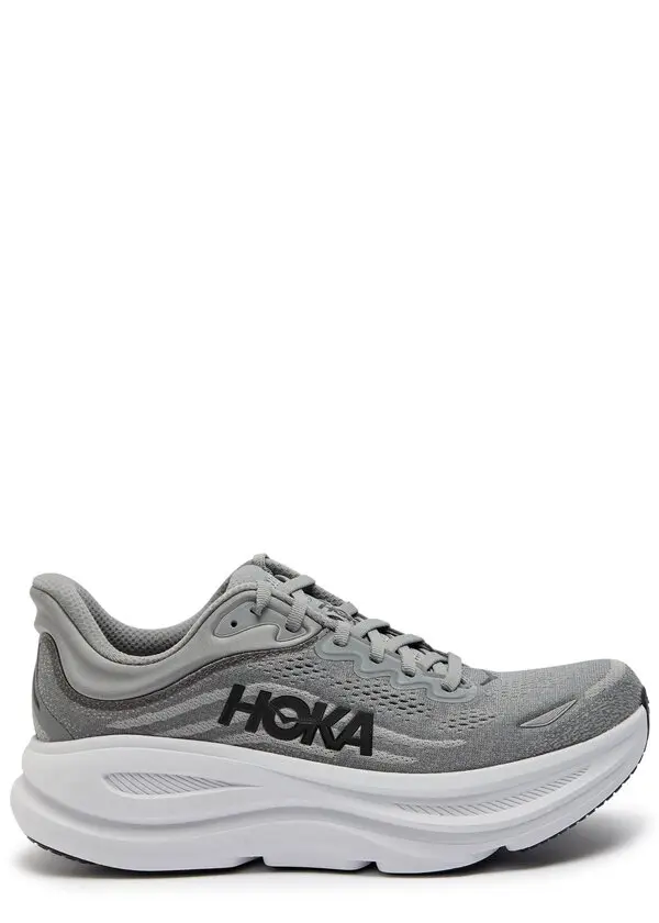 HOKA® Bondi 9 Mesh Sneakers - Grey