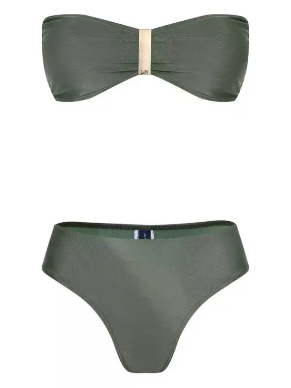 LYGIA & NANNY Bandeau Bikini Set - Green