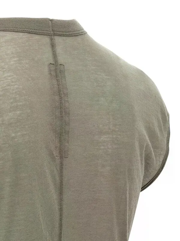 Rick Owens V-neck Cotton T-shirt - Green