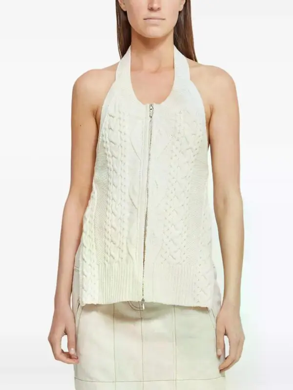 3.1 Phillip Lim Cable-knit Halterneck Top