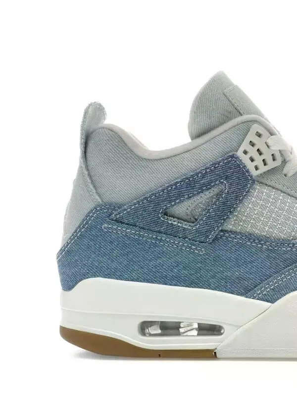 JORDAN Air 4 Denim-panel Sneakers - Blue