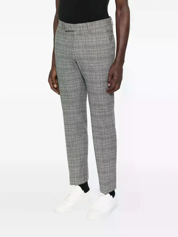 Karl Lagerfeld Checked Flat-front Trousers