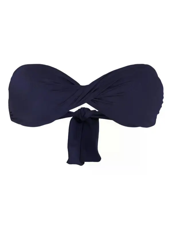 LYGIA & NANNY Twist-detail Bandeau Bikini Top - Blue