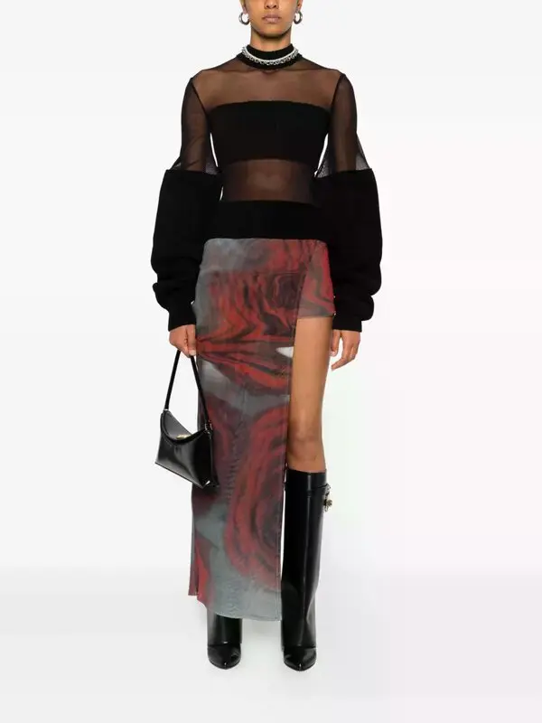 JEAN PAUL GAULTIER Printed Mini Skort - Red