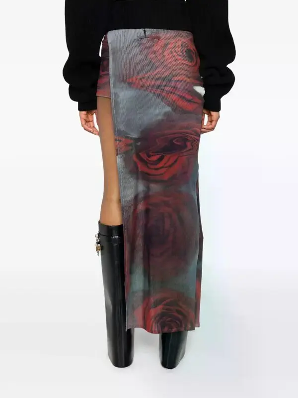 JEAN PAUL GAULTIER Printed Mini Skort - Red