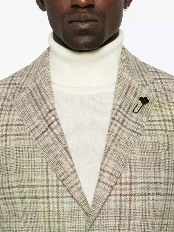 LARDINI Checked Two-button Blazer