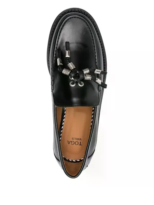TOGA VIRILIS Tassel-embellished Leather Loafers