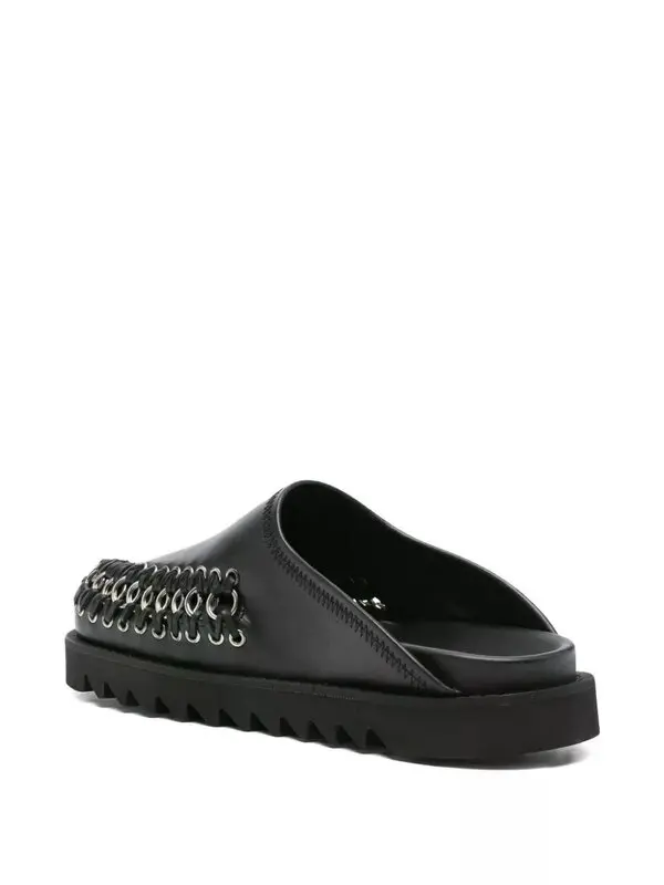 TOGA VIRILIS Chain-embellished Leather Mules