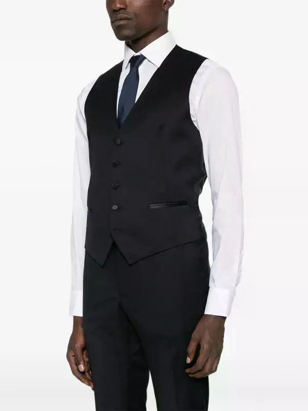 Tagliatore Button-fastening Sleeveless Waistcoat - Blue