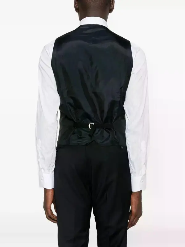 Tagliatore Button-fastening Sleeveless Waistcoat - Blue