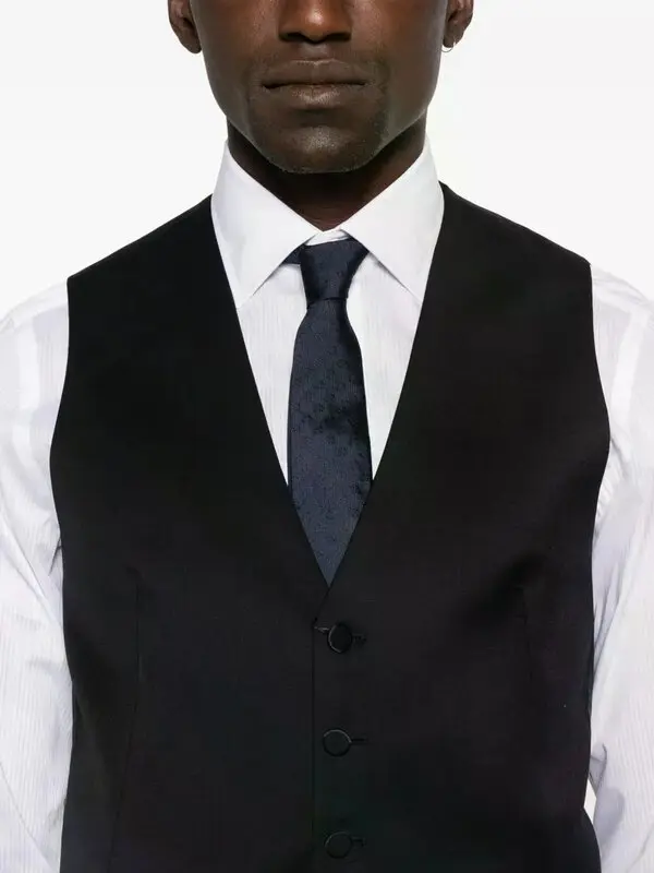 Tagliatore Button-fastening Sleeveless Waistcoat - Blue