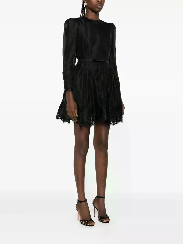 Zimmermann Lace-trimmed Mini Dress - Black