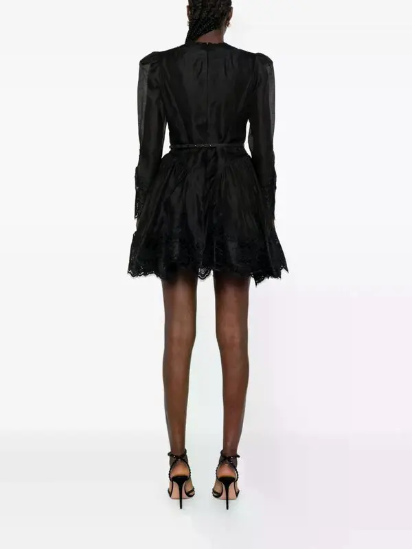 Zimmermann Lace-trimmed Mini Dress - Black