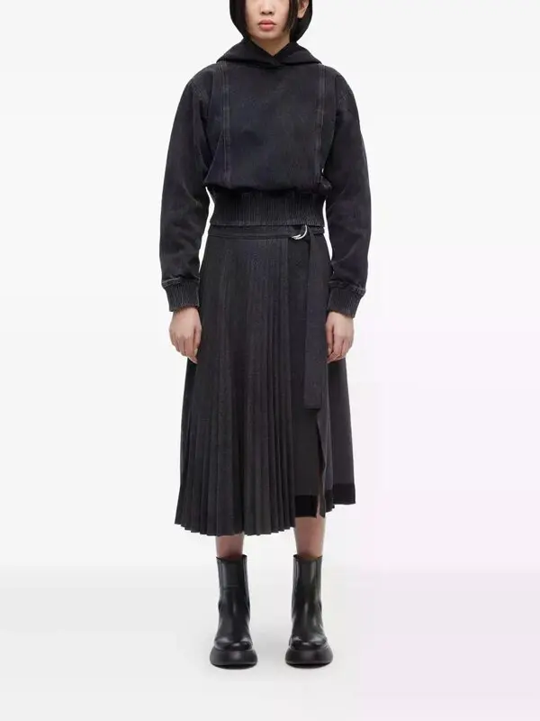 3.1 Phillip Lim Denim Ribbed-hem Hoodie