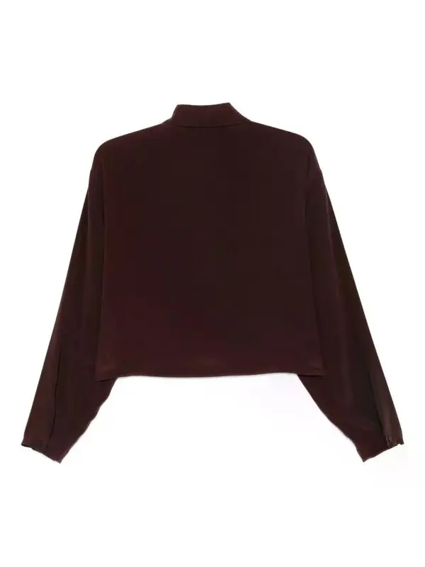 ALYSI Button-front Cropped Shirt