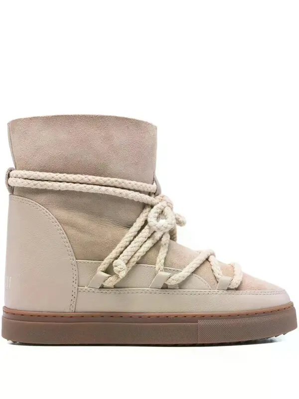 Inuikii Suede And Leather Boots With Rope Laces