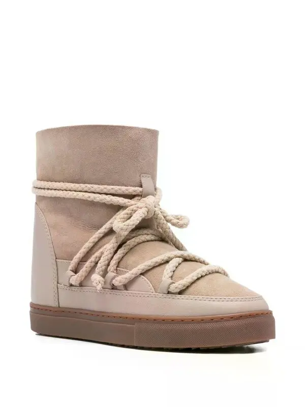 Inuikii Suede And Leather Boots With Rope Laces