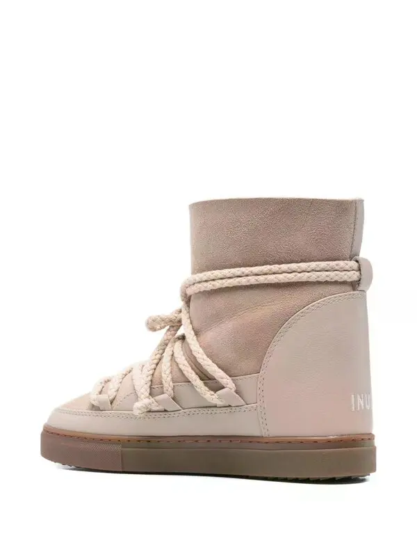 Inuikii Suede And Leather Boots With Rope Laces