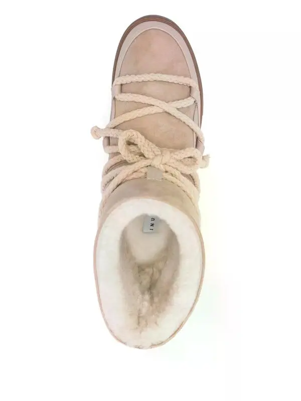 Inuikii Suede And Leather Boots With Rope Laces