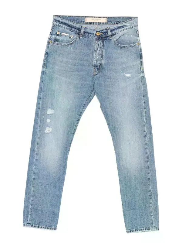 YES LONDON Distressed Straight Leg Jeans